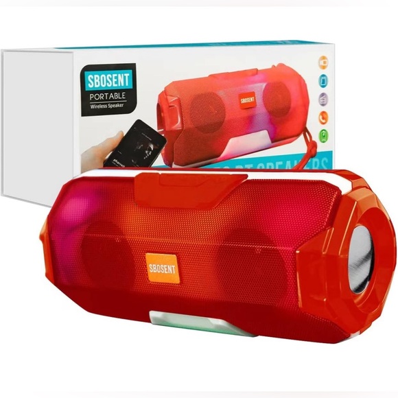 Other | Portable Bluetooth Speakers With Light Wireless Speaker Red ...